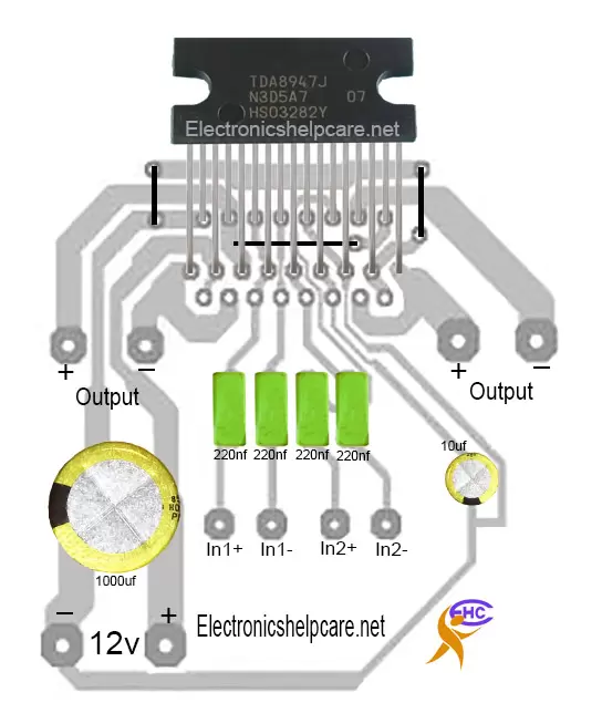 Car audio amplifier circuit diagram USA - Electronics Help Care