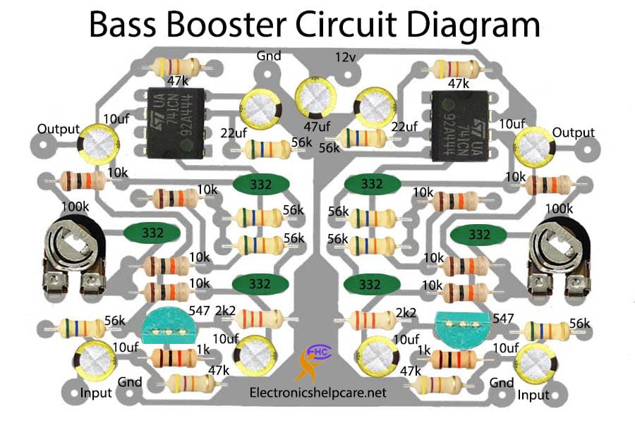 Bass booster circuit diagram - Electronics Help Care